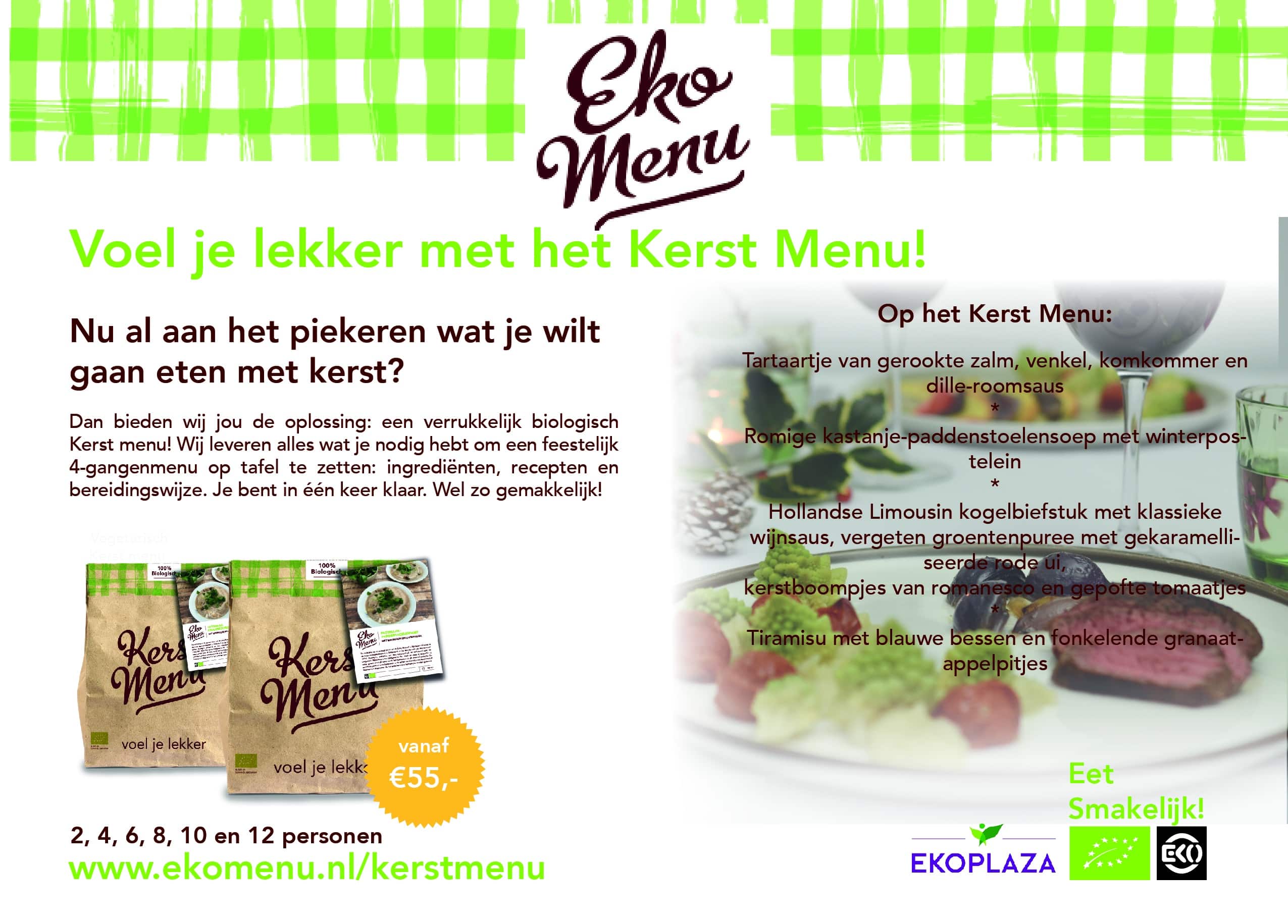 Ekoplaza komt met een 100% biologisch kerstmenu - De Betere Wereld